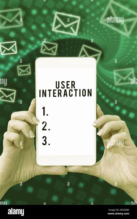 Conceptual Caption User Interaction Conceptual Photo How The Customer Acts On The System And