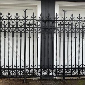 Belgian Antique Wrought Iron Gate Set 4 Foot Gate And Two 3 Foot Side