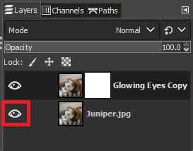 How To Make Glowing Eyes In GIMP Steps Example