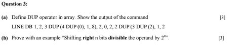 Solved Question 3 3 A Define Dup Operator In Array