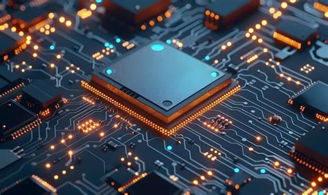 The Symbolism Of Ai Technology Through Powerful Computer Processor Microchips Premium Ai