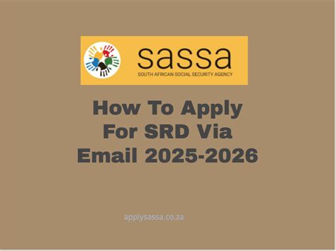 How To Apply For Srd Via Email 2025 2026 Sassa Grant 2025