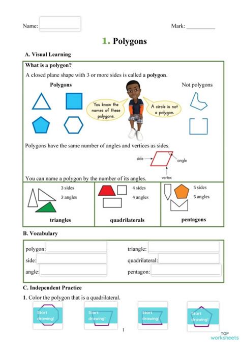 1 Polygons Interactive Worksheet Topworksheets