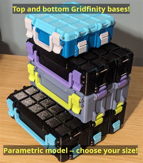 Gridfinity Rugged Storage Box Parametric And Customizable By
