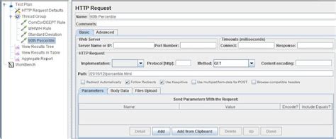 PerfLink JMeter Config Element Request Defaults