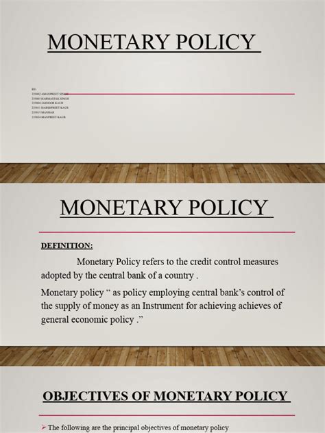 Monetary Policy Ppt Grp 2 Download Free Pdf Monetary Policy Open Market Operation