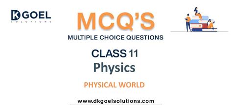Mcq Questions Class 11 Physics Physical World With Answers