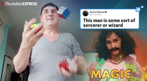 Viral Video Man Solves Three Rubiks Cubes While Juggling Them