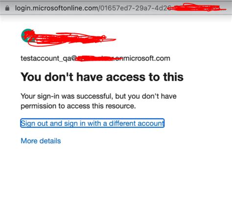 Azure Ad Your Sign In Was Successful But You Dont Have Permission To Access This Resource