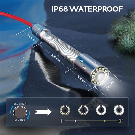 10 Inch Large Screen Industrial Pipeline Endoscope Internal Inspection System Sewer Camera 512hz