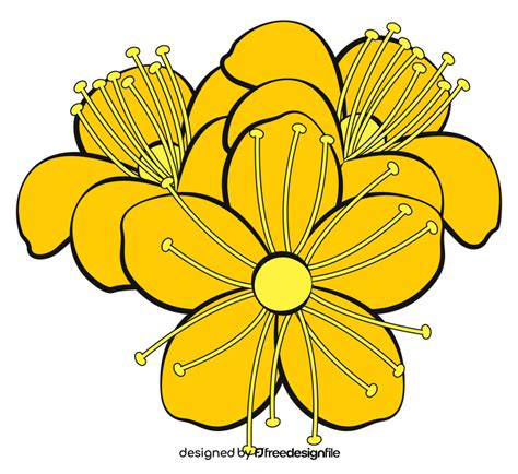 Hypericum Flower Clipart Free Download
