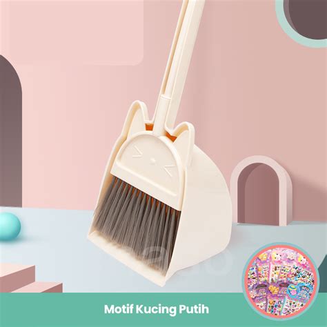 Inaso Sapu Lantai Set Pengki Sekop Sampah Dustpan With Broom Sapu Ijuk