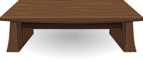 Wooden Coffee Table Illustration Clean Vector Design For Web And Print