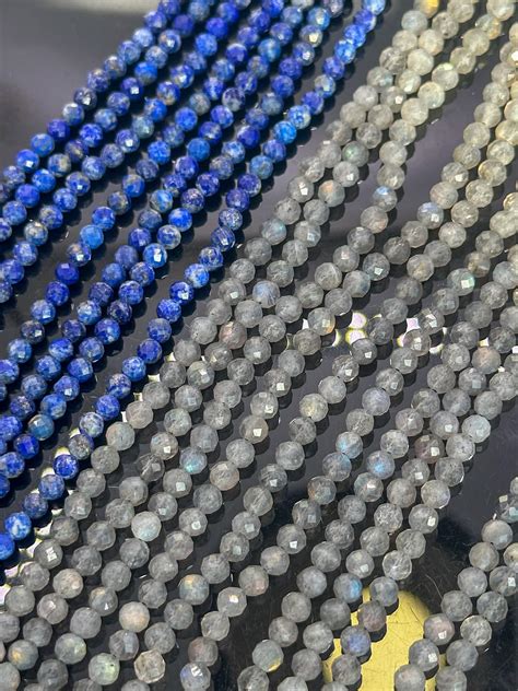 მძივების და ძაფების მაღაზია • ფერადი ლაპის ლაზული And ლაბრადორიტი 4 მმ • 20₾ Facebook