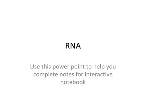 PPT RNA PowerPoint Presentation Free Download ID 4135883