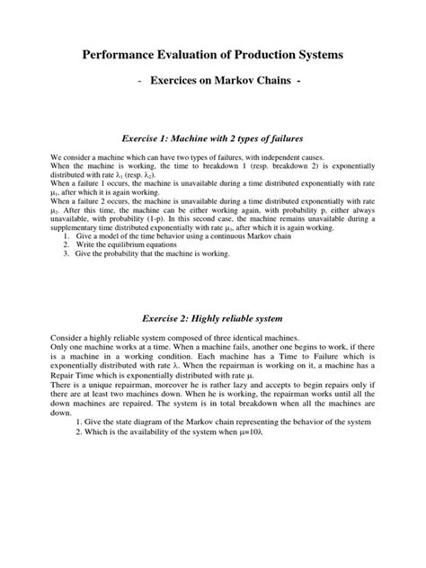 Exercises 1 Markov Chains Pdf