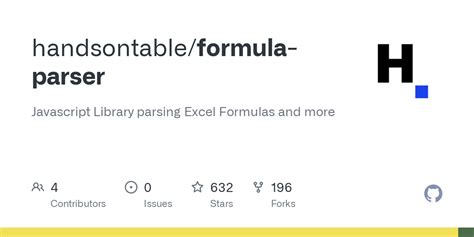 Github Handsontableformula Parser Javascript Library Parsing Excel Formulas And More