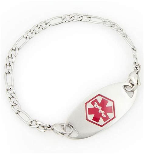 Classic Figaro Chain Medical Id Bracelet Laurens Hope Medic Alert