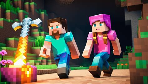 Minecraft Adventure Two Tone Skinned Players Stable Diffusion Online
