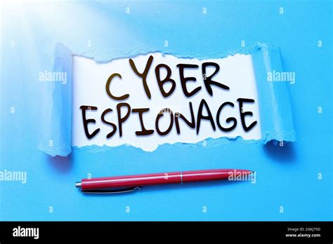 Text Caption Presenting Cyber Espionage Conceptual Photo Obtaining