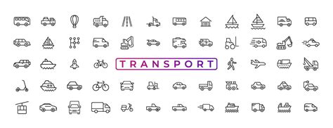 Transport Vehicle And Delivery Elements Minimal Thin Line Web Icon