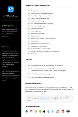 My Pill Reminder Free Pill Reminder And Medication Tracker App PDF