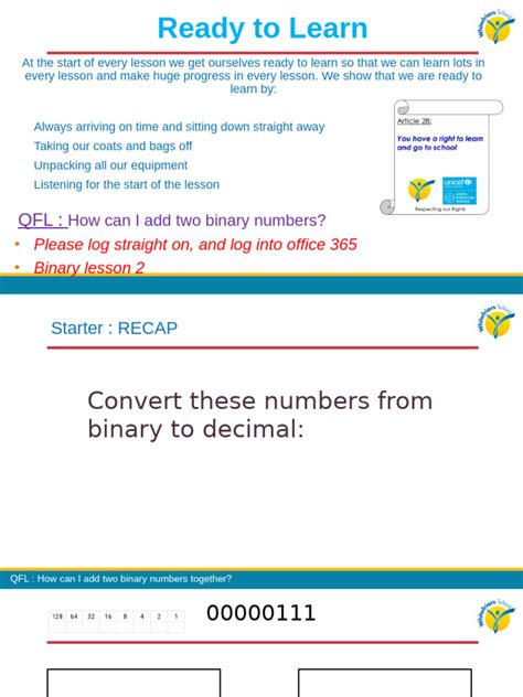 Lesson 2 Binary Additions Pdf Central Processing Unit Theory Of