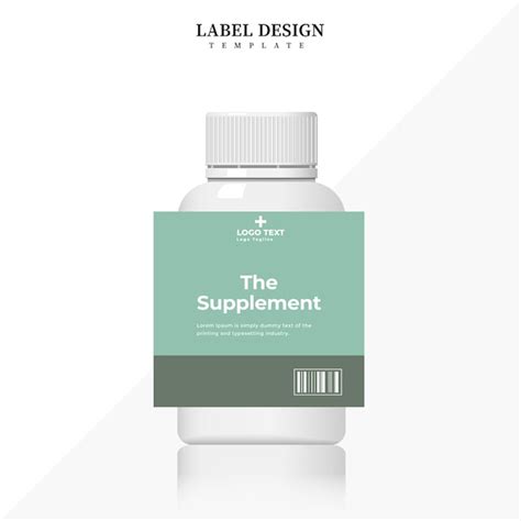 Premium Vector Supplement Label Design