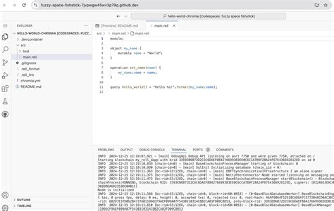 Use Github Codespace Chromia Developer Documentation