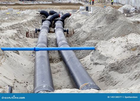 Laying Of A New Energy Pipeline Stock Image Image Of Gasoline