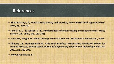 Experimental Determination Of Tool Chip Interface Temperatures Pptx Physics Science
