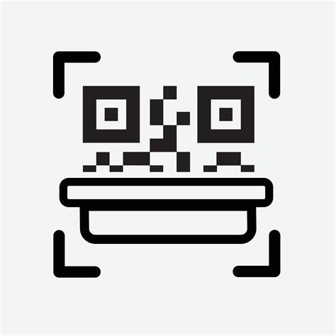 Minimal Qr Code Scanner Logo Scan Me Vector Icon Concept Of Technology For Quick Payment Or