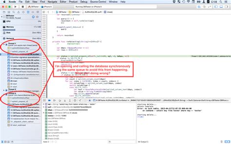 Swift Why Are My Sqlite Calls On Separate Threads At The Same Time Stack Overflow