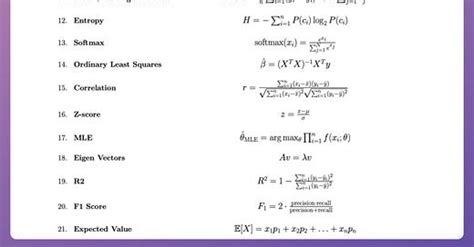 21 Most Important And Must Know Mathematical Equations In Data Science