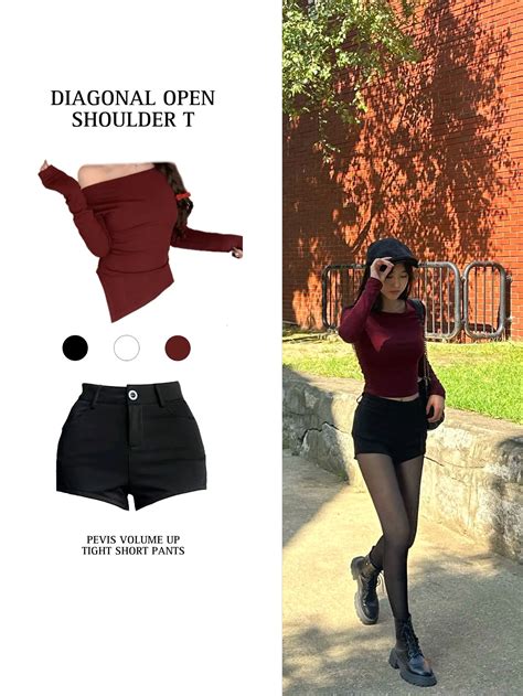 연말룩가을겨울신상 사선 오프숄더 긴팔티 원숄더 오프숄더 보트넥 에이블리