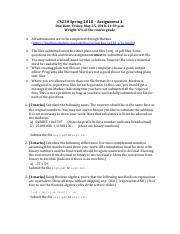 CS S A Pdf CS Spring Assignment Due Date Friday May P M Weight