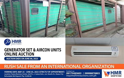 Auction 7021o Generator Set And Air Conditioning Unit Hmr Shop N Bid