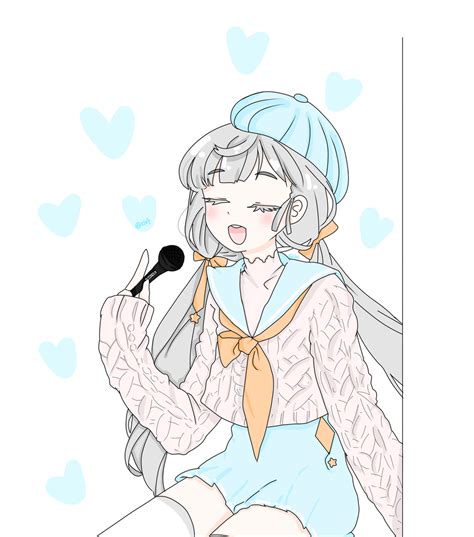 노래부르는 소녀 우주 일러스트 Art Street 아트 스트리트