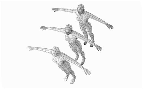 Natural Female In T Pose Base Mesh D Model By Valerii Kaliuzhnyi