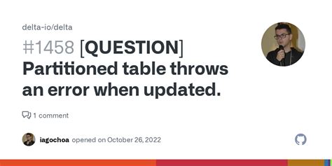 Question Partitioned Table Throws An Error When Updated · Issue