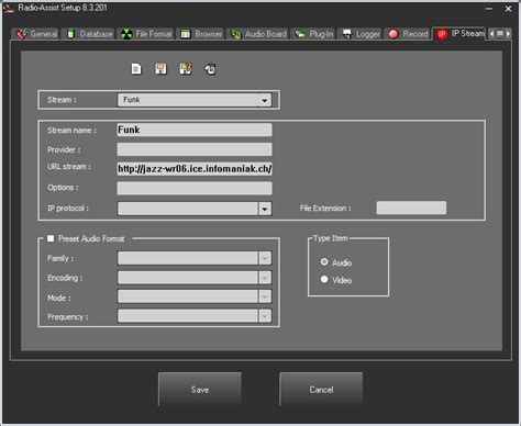 Documentations Techniques Radioassist Setup Onglet Ip Stream