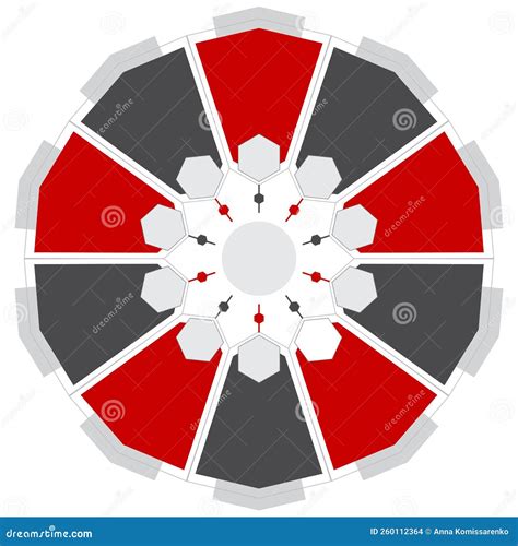 Business Ecosystem Organisation Hexagone Diagram Scheme Template Vector Illustration