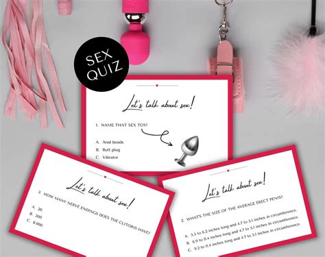 30 Sex Quiz Cards Printable Girls Night Games Fun Ladies Night Bachelorette Party Ideas