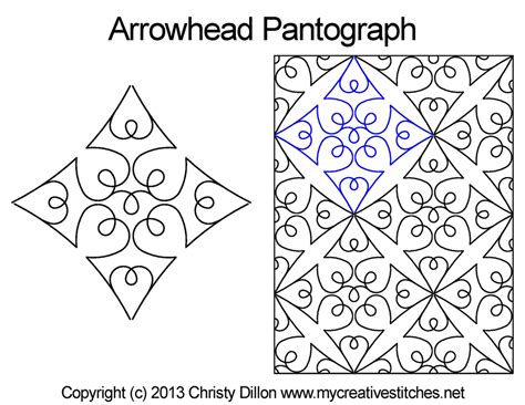 arrowhead edge to edge my creative stitches