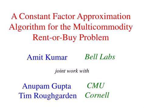 ppt a constant factor approximation algorithm for the multicommodity