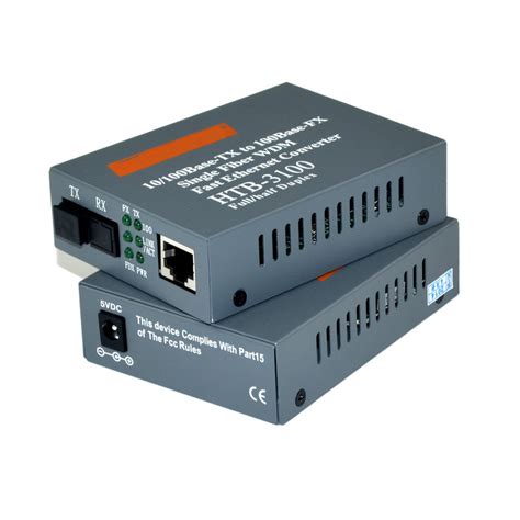 【ready Stock】 1 Pair Of Media Converter Fiber Single Mode Single Fiber
