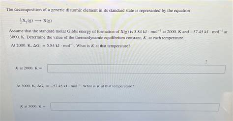Solved The Decomposition Of A Generic Diatomic Element In