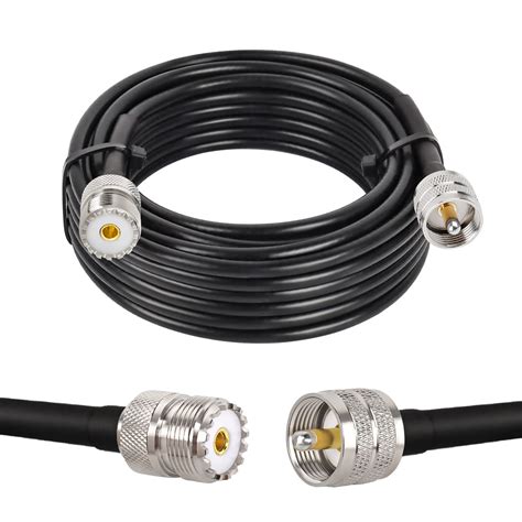 Amazon Com Mookeerf Ft Rg Pl Uhf Male To Female Low Loss Coax Cable For Cb Radio Ham