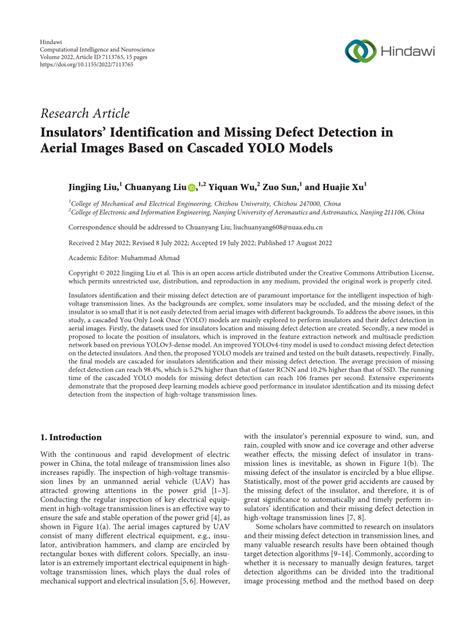 pdf insulators identification and missing defect detection in aerial