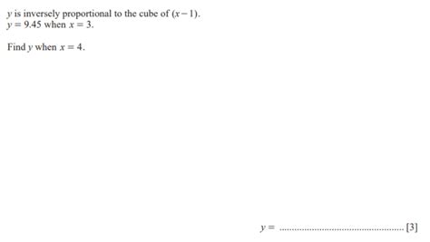 Direct And Inverse Proportion Past Paper Questions For Igcse Cambridge Direct And Inverse Proportion Past Paper Questions For Igcse Cambridge
